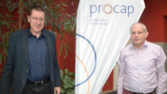 Procap-Geschäftsführer Christophe Müller (r.) und Präsident Valentin Pfammatter informierten am ...