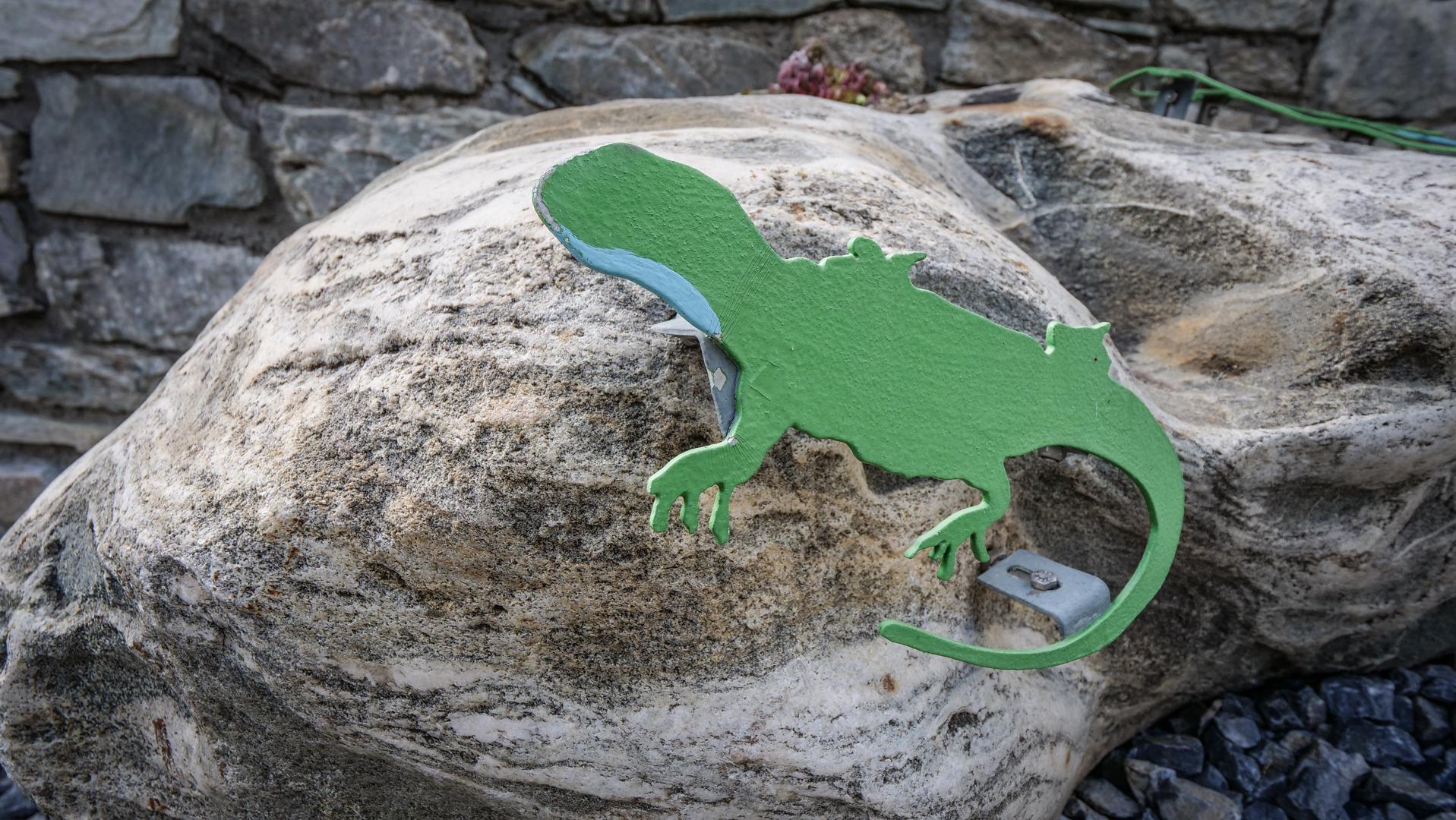 Die Grieniga, ein Symbol Eggerbergs, warten auf die Besucher des Trielmuseums. Quelle: rro