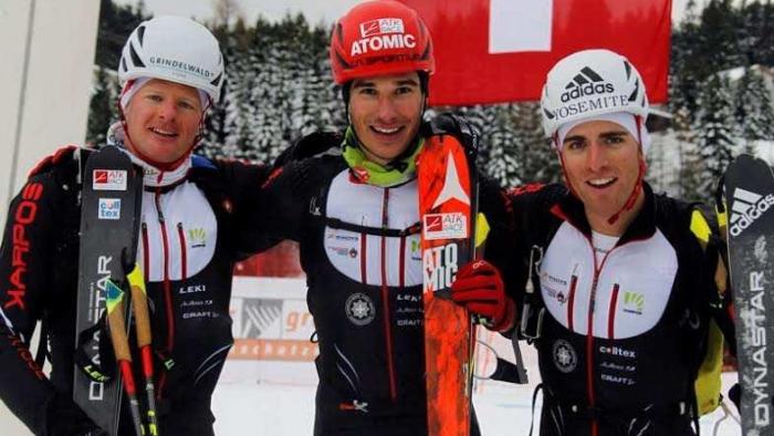 Ivan Arnold gewinnt bei den Skitourenrennen-Schweizermeisterschaften Gold. Andreas Steindl holte ...