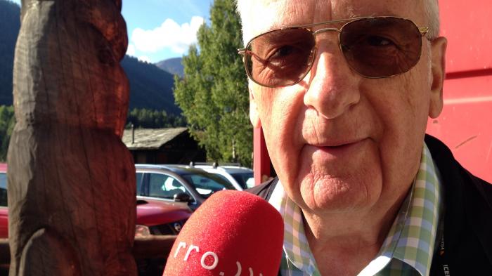 Hans Wenger, Präsident der IG Hängebrücke, freut sich über den ...