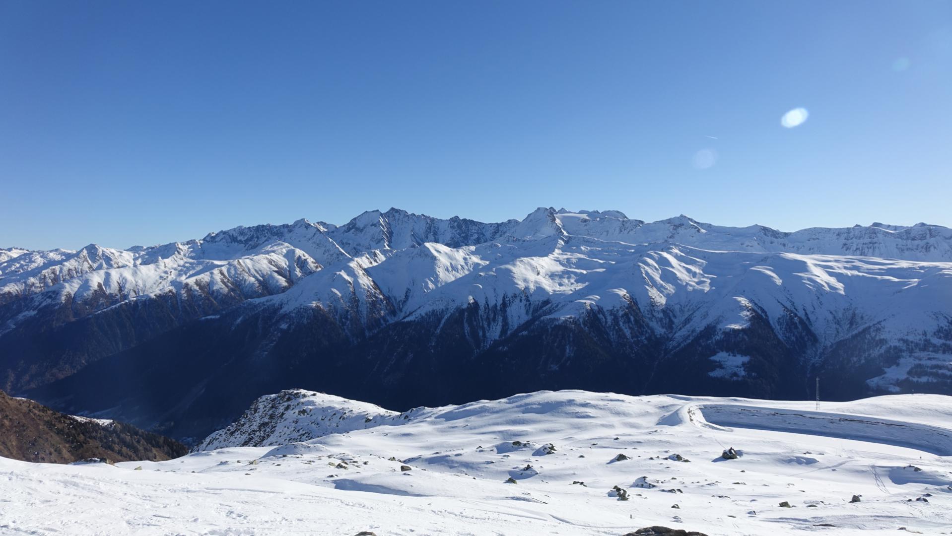 Den Besucher der Skipisten von Bellwald bot sich eine glasklare Sicht ...