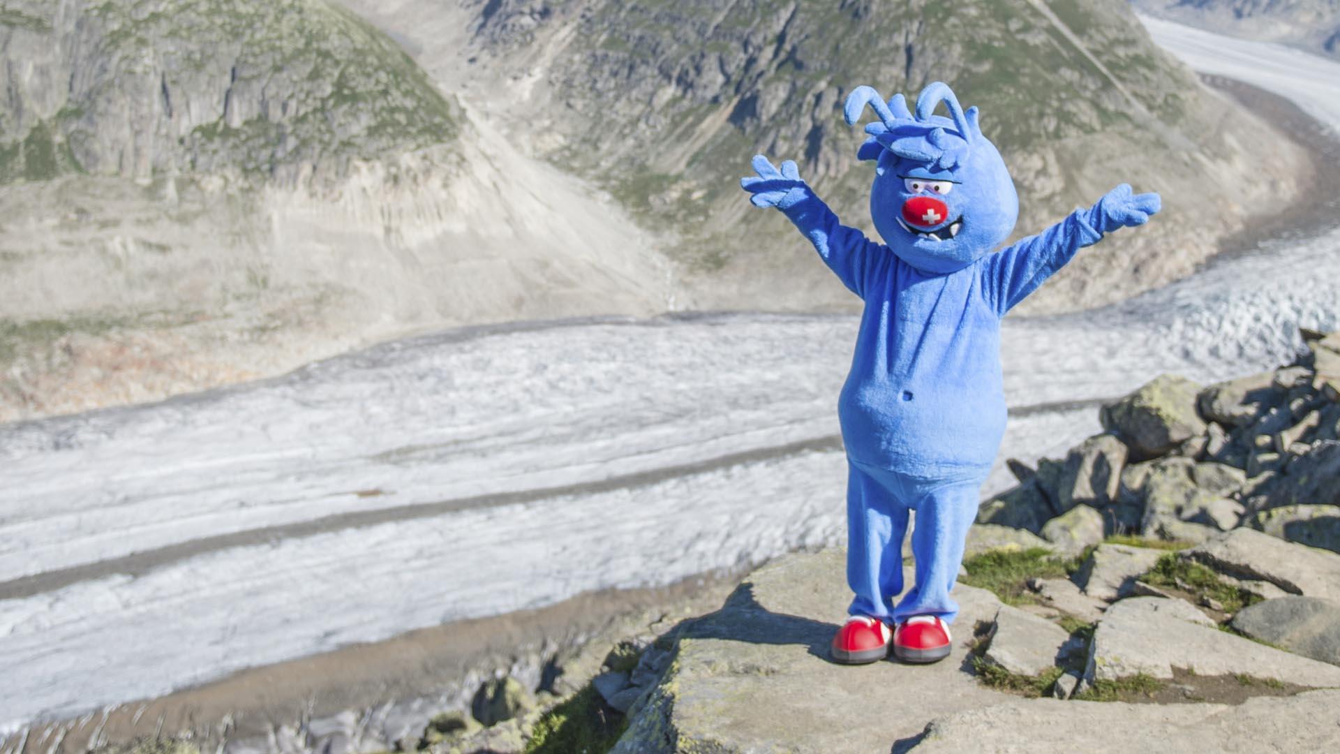 Am Sonntag feiert der Glescherfloh Gletschi auf der Bettmeralp seinen ...