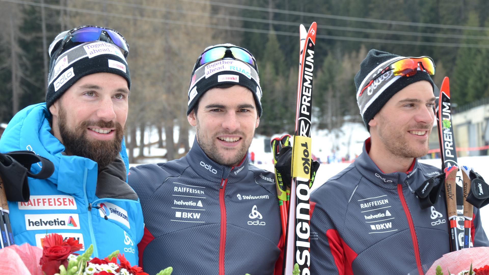 Bei den Biathlon-Schweizermeisterschaften im Goms gewinnt Mario Dolder ...