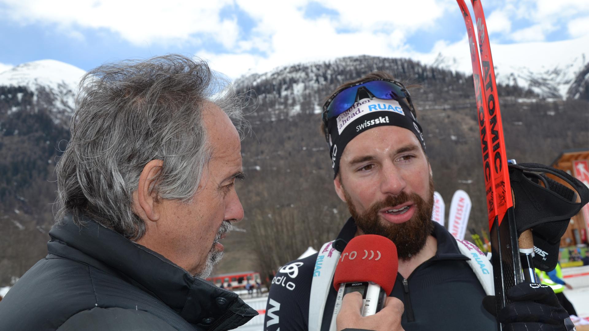 Trotz zwei Fehlschüssen zeigte sich Benjamin Weger nach dem Rennen ...