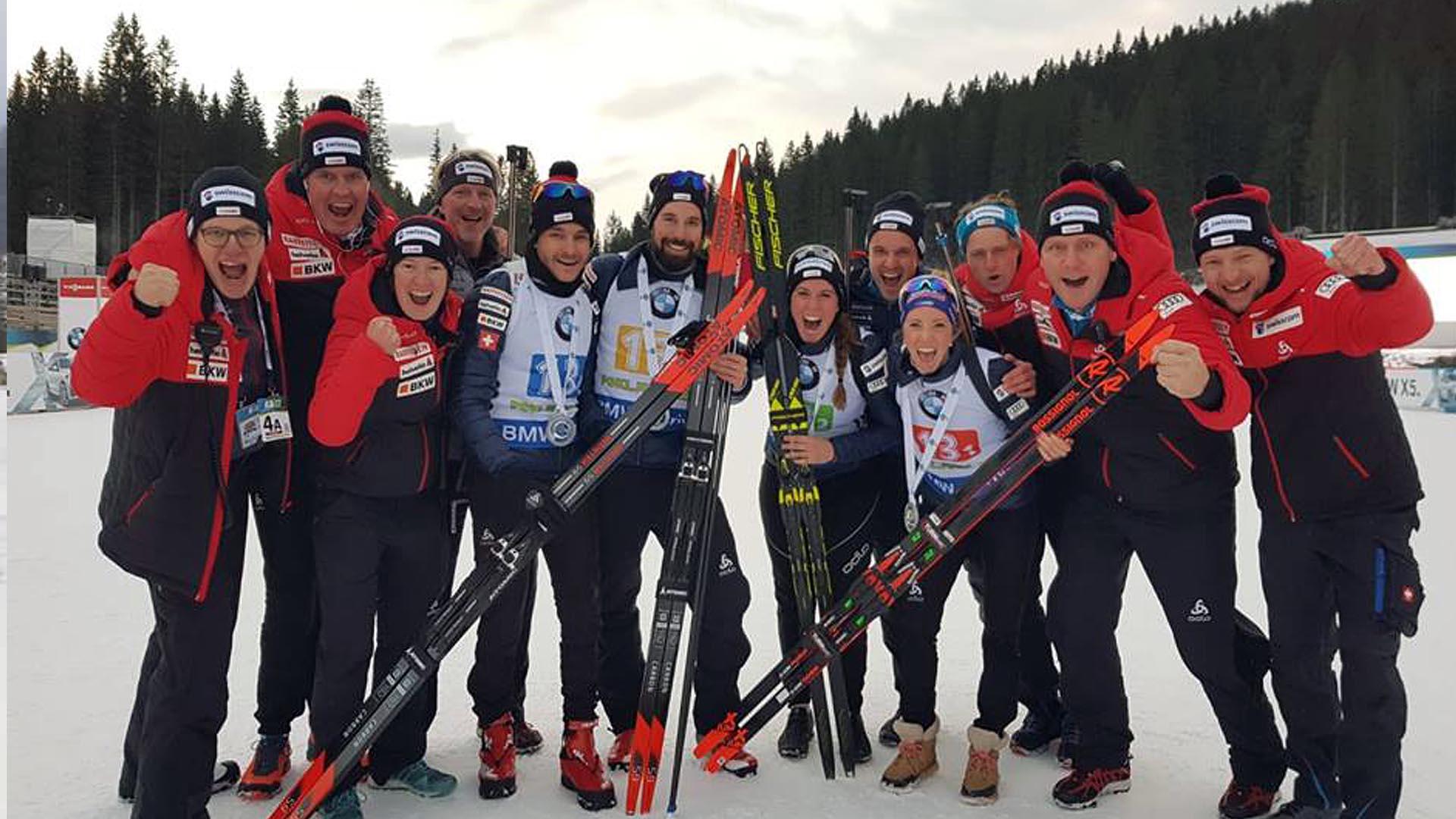 Benjamin Weger schafft mit dem Schweizer Mixed-Team in Pokljuka einen ...