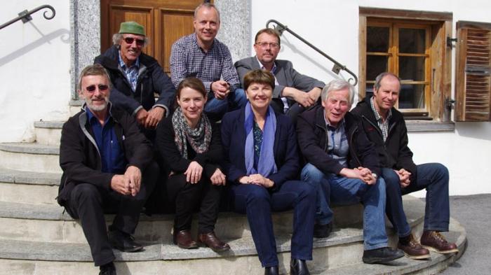 Der Vorstand des Landschaftsparks Binntal: Beat Tenisch, Edwin Zeiter ...
