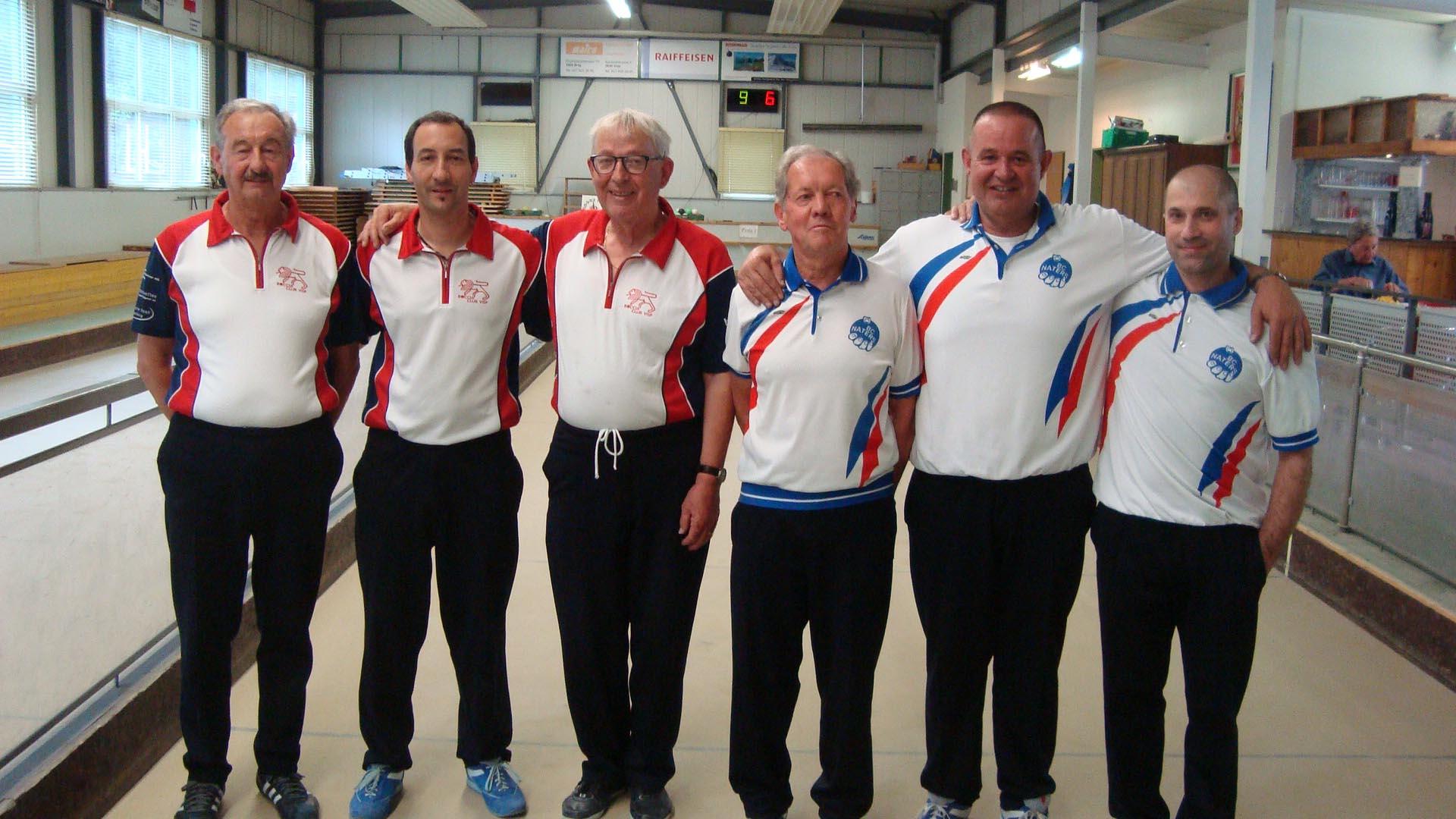 Die beiden erstklassierten Boccia-Teams beim Arena Cup 2017. Quelle: zvg