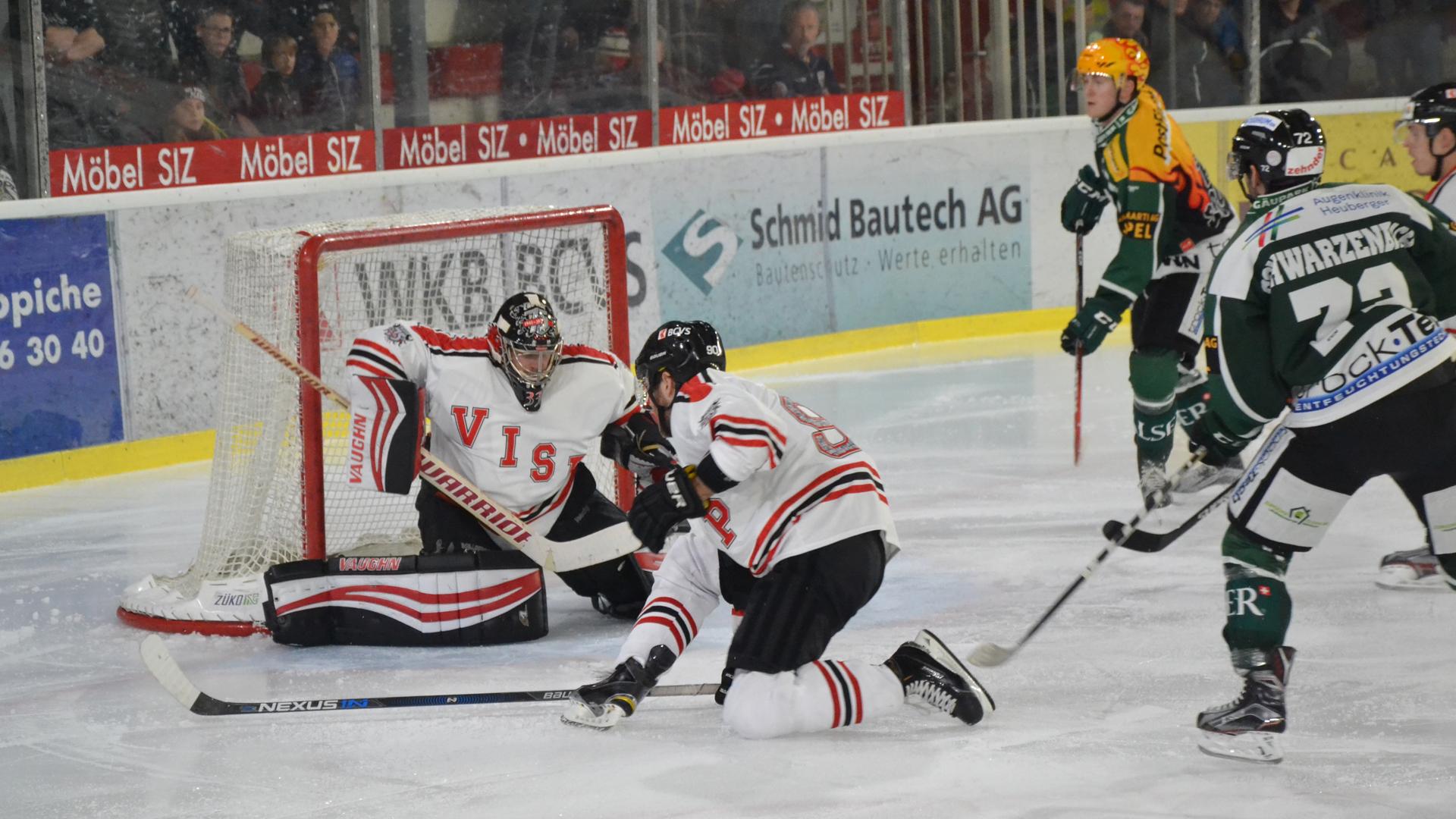 Der EHC Visp verliert sein Heimspiel gegen den EHC Olten mit 4:5 ...