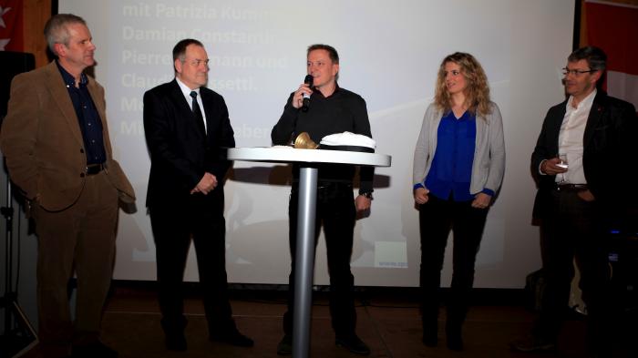 Moderator Michael Salzgeber im Gespräch mit Claudio Rossetti, Pierre ...
