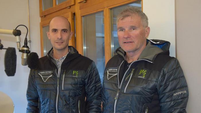 Patrick Bizeau (l.) und Reinhard Bittel vom Verein Hängebrücke Aspi ...