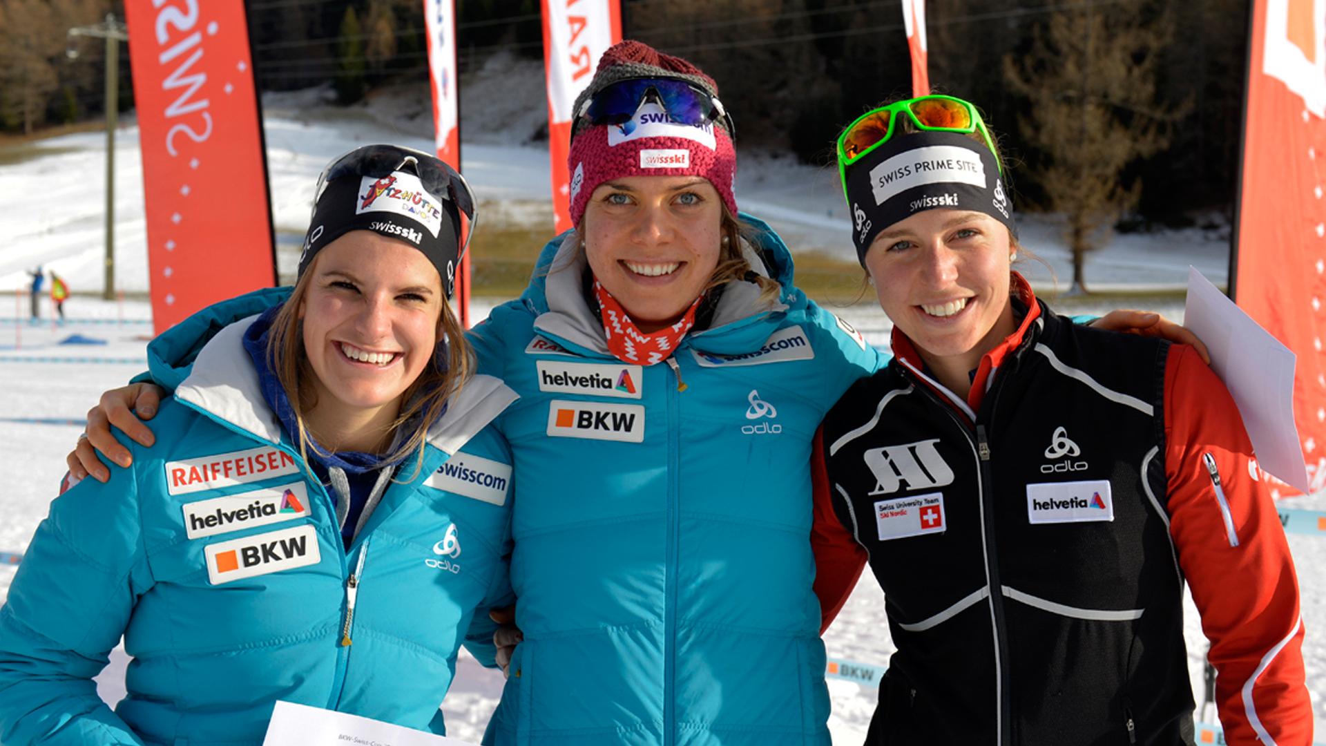 Bei den Damen heist das Siegertrio bei den Swiss Cup Rennen: Heide ...