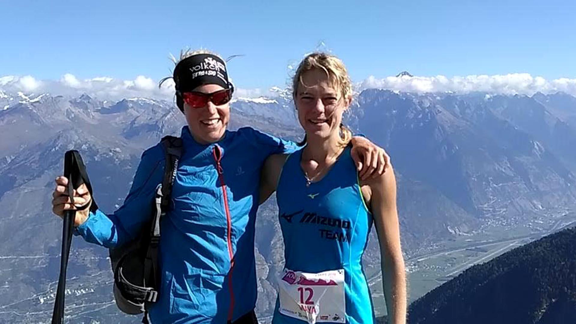 Beim Vertical-Rennen 'KM de Chando' kommt Victoria Kreuzer (l.) hinter ...