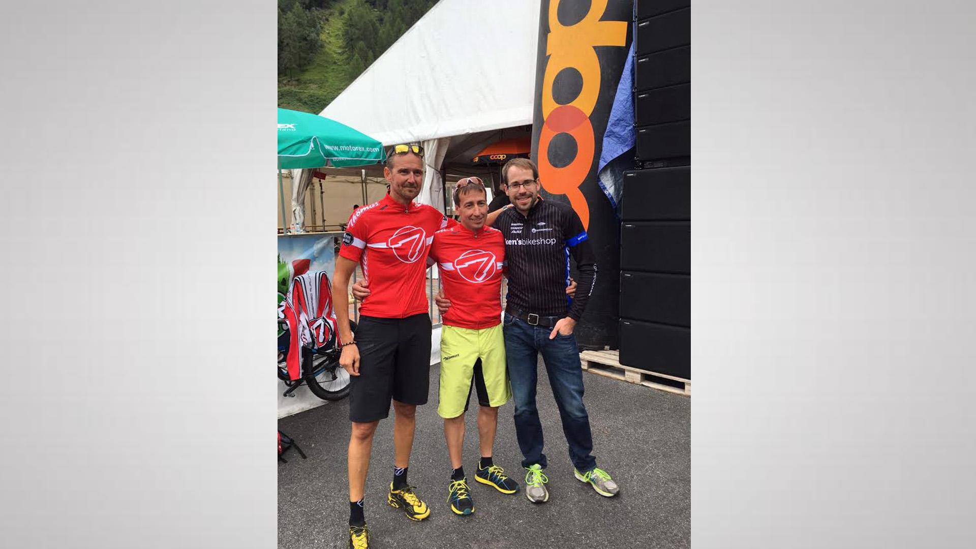 Die drei Oberwalliser Christian Biffiger, Thomas Jaumer und Claudio ...