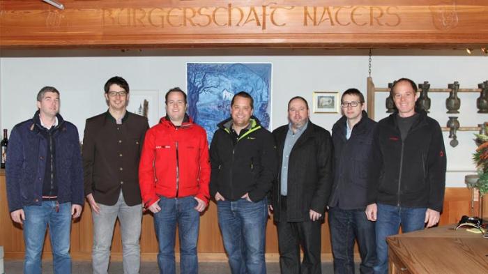 Der neue Burgerrat von Naters: M. Kummer, A. Summermatter, M. Gertschen ...