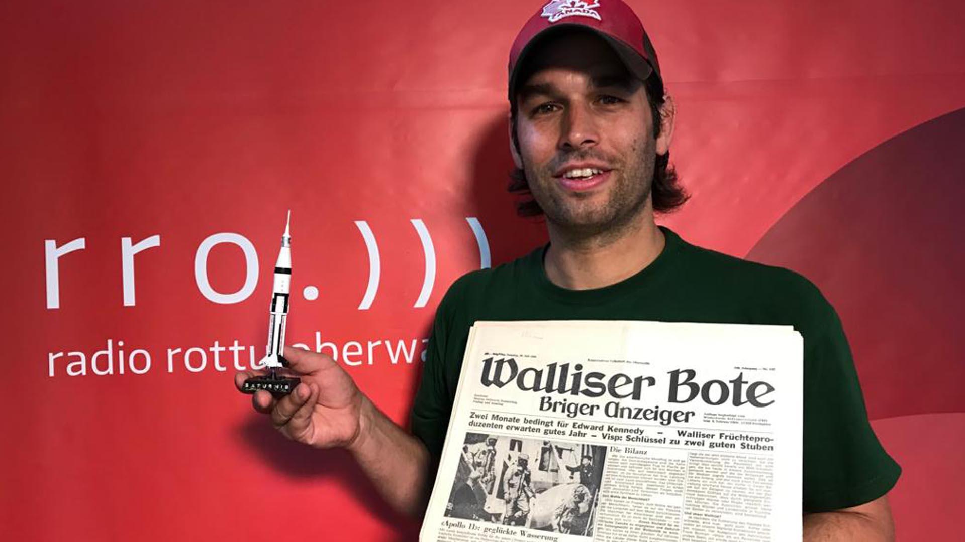 Stefan Furrer aus Saas-Balen ist von der ersten Mondlandung fasziniert ...