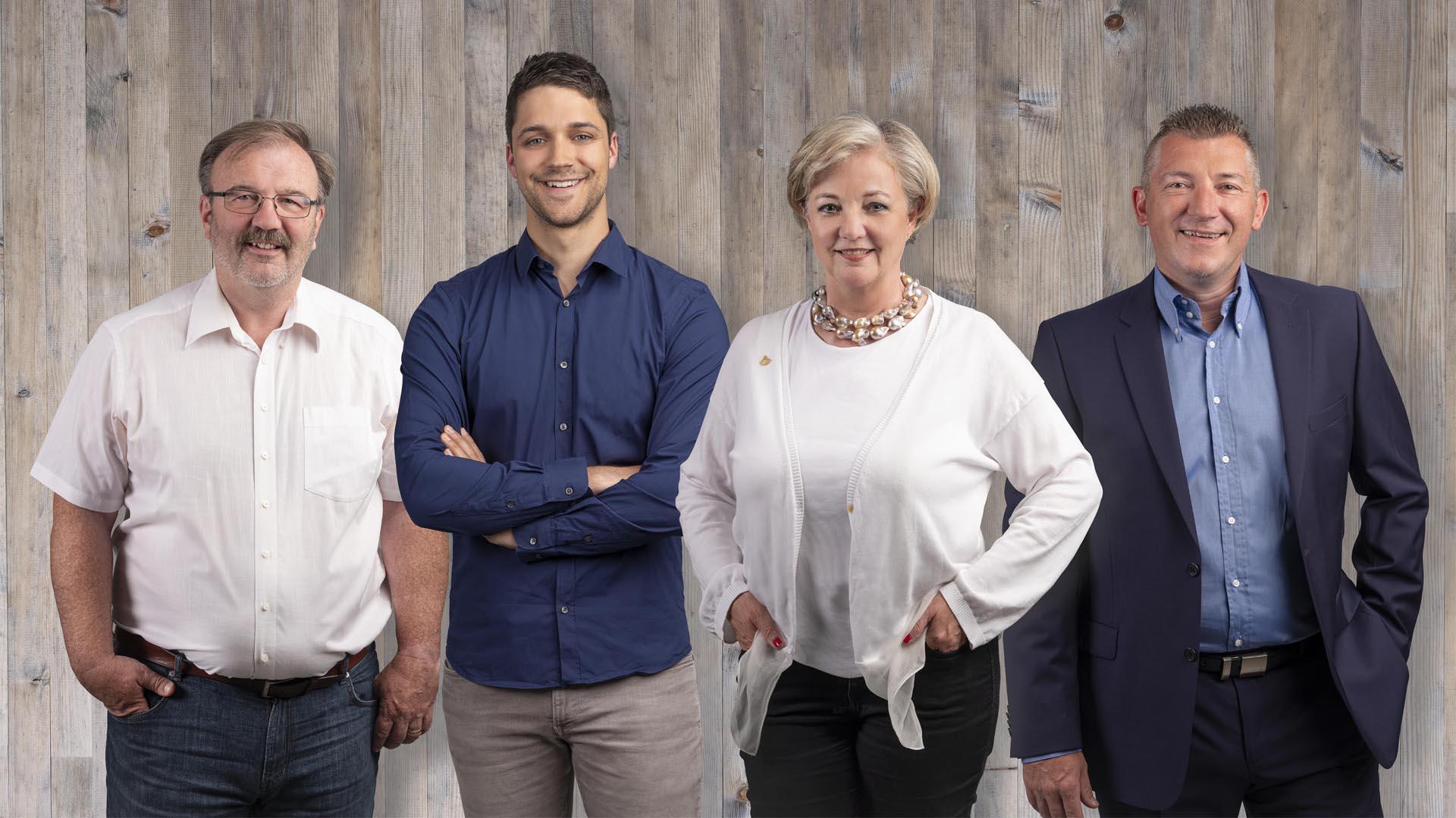 Gerold René Baudinot, Michael Bellwald, Iris Kündig Stoessel und Mike ...