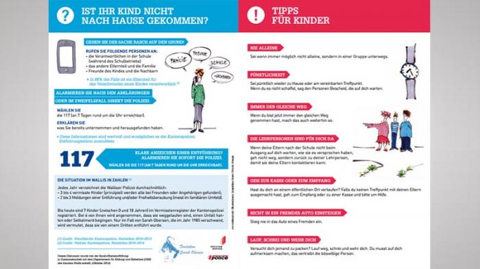 Ist Ihr Kind nicht nach Hause gekommen? Der Flyer der Sarah-Oberson ...