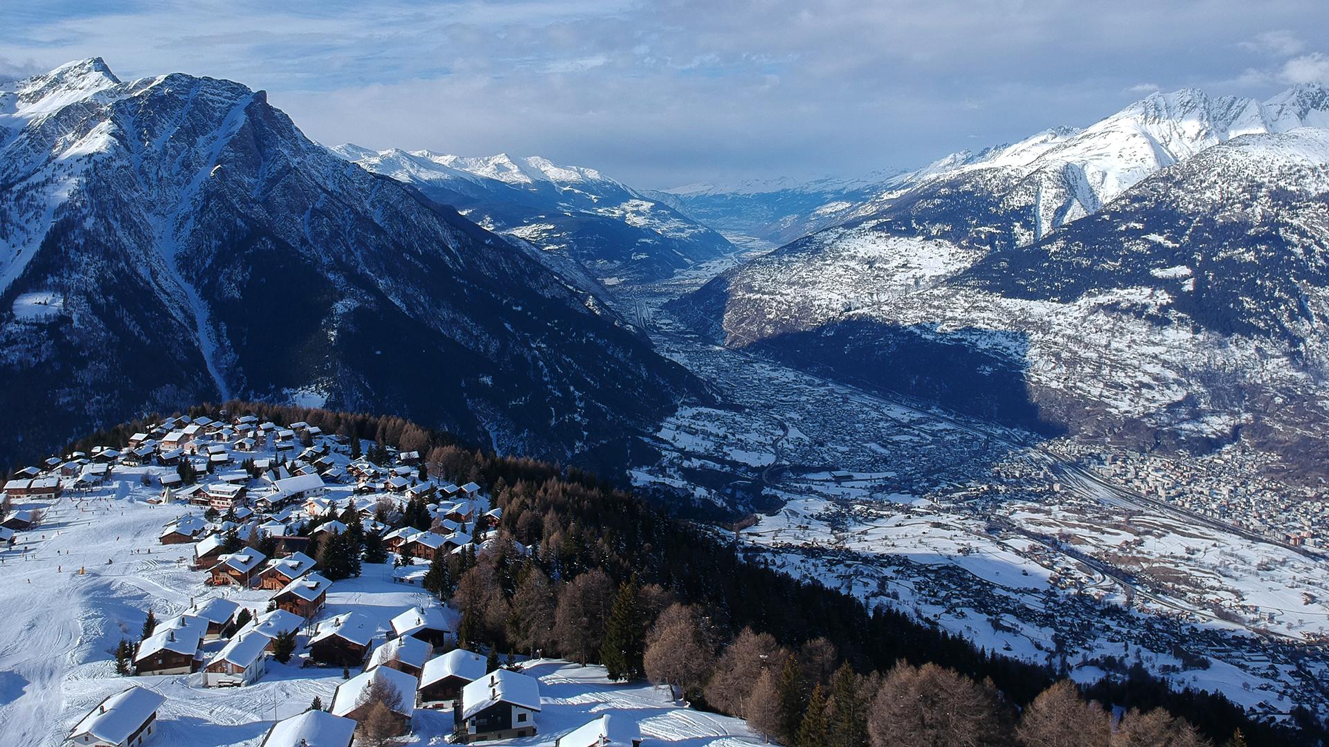 In acht Minuten geht es von Ried-Brig auf den Rosswald. Einmal oben ...
