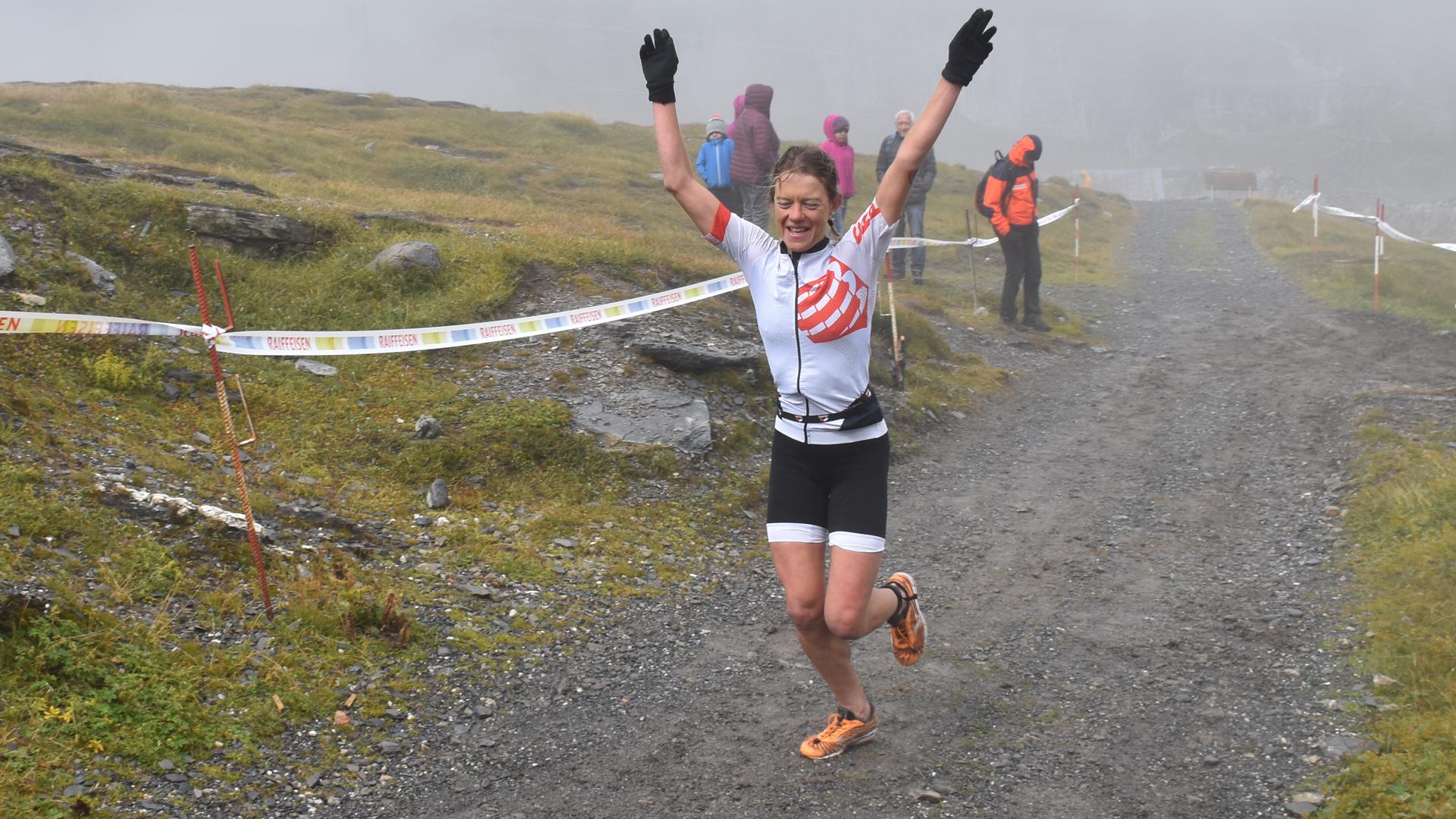 Maya Chollet siegt zum elften Mal am Gemmi Triathlon. Quelle: zvg