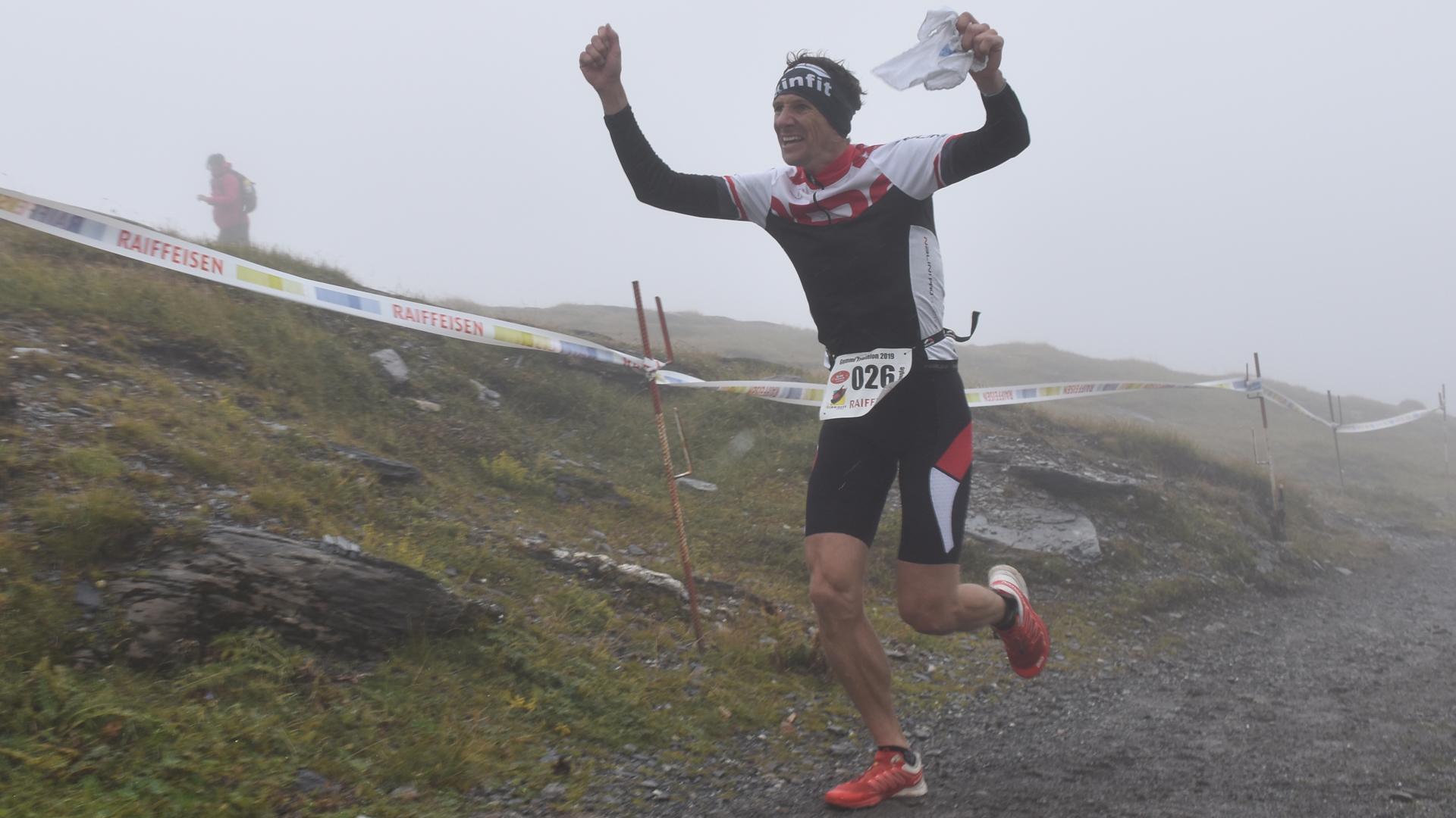 Jan Walter kam als erster Herr im Ziel auf der Gemmi an. Quelle: zvg