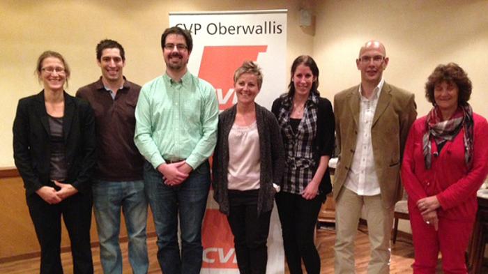 Neu präsidiert Sarah Kalbermatter-Bumann (Mitte) die CVP Visp-Eyholz ...
