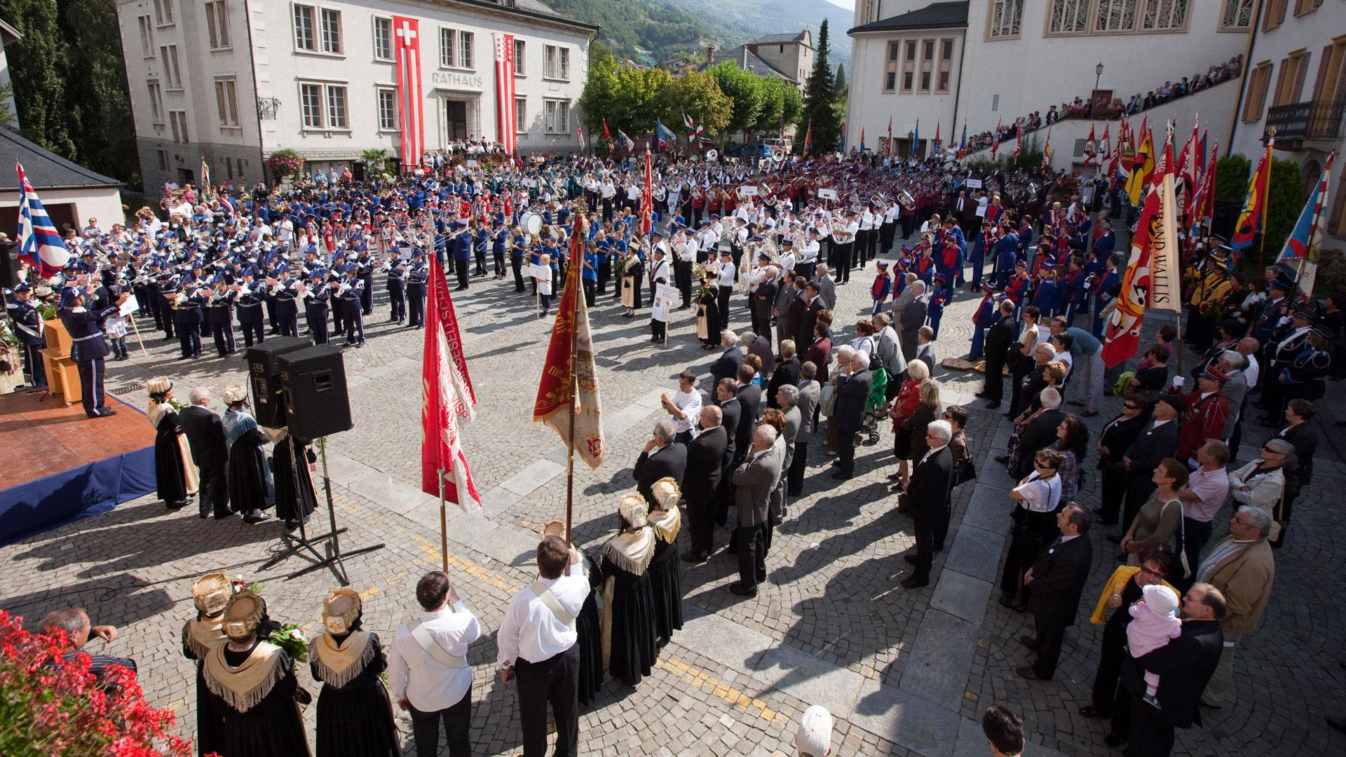 Einmal mehr ist Visp am Wochenende Schauplatz des Bezirkmusikfestes des ...
